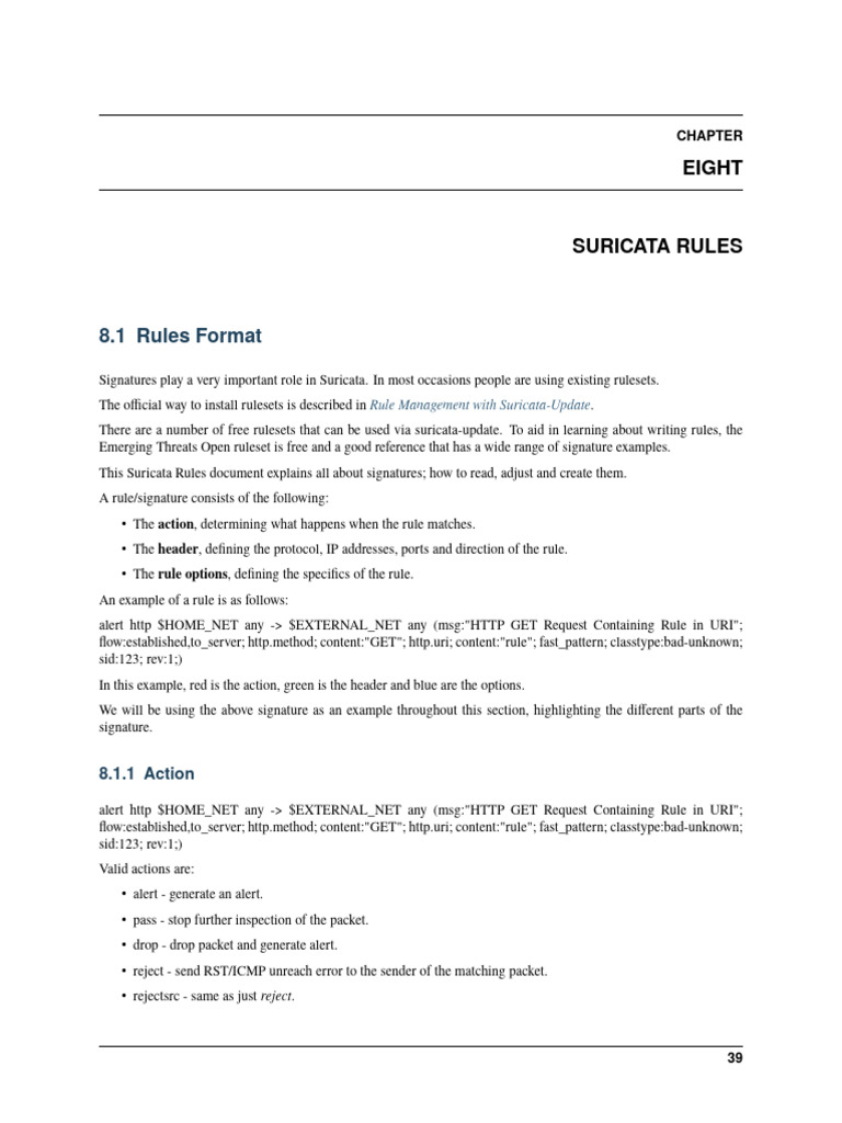 B 2024 Chapter8 Suricata Rules | PDF | Transmission Control Protocol ...