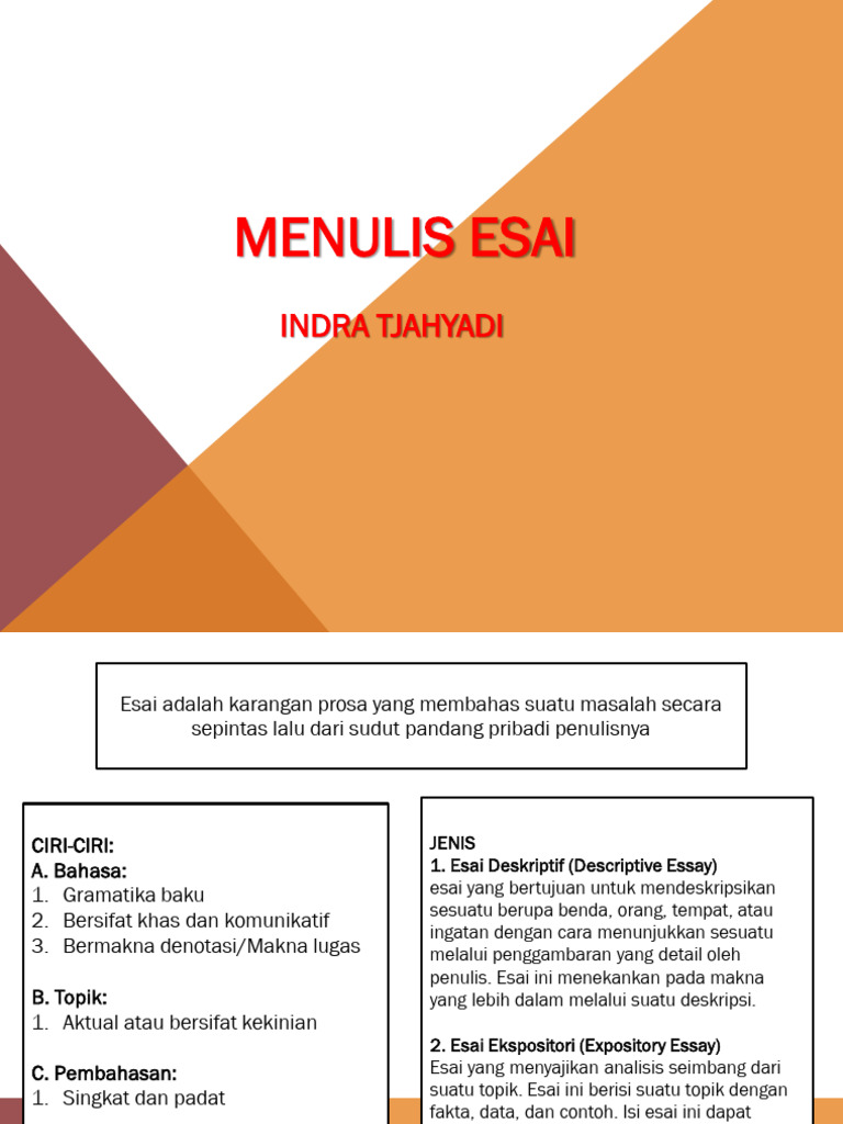 Materi Menulis Esai 01 | PDF