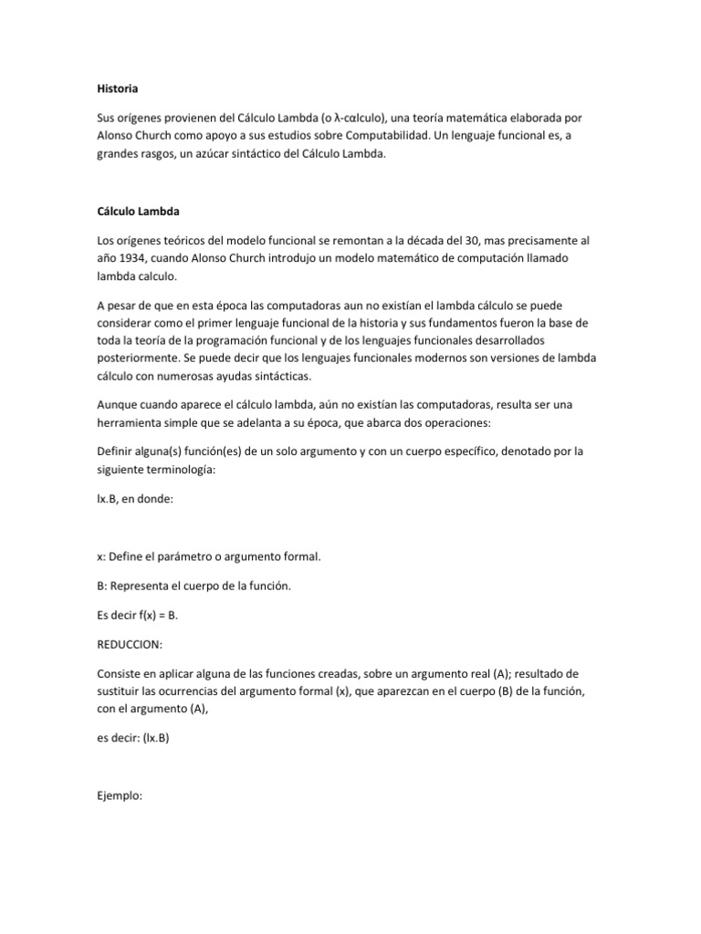 Paradigma Funcional | PDF | Programacion Funcional | Formalismo (deductivo)