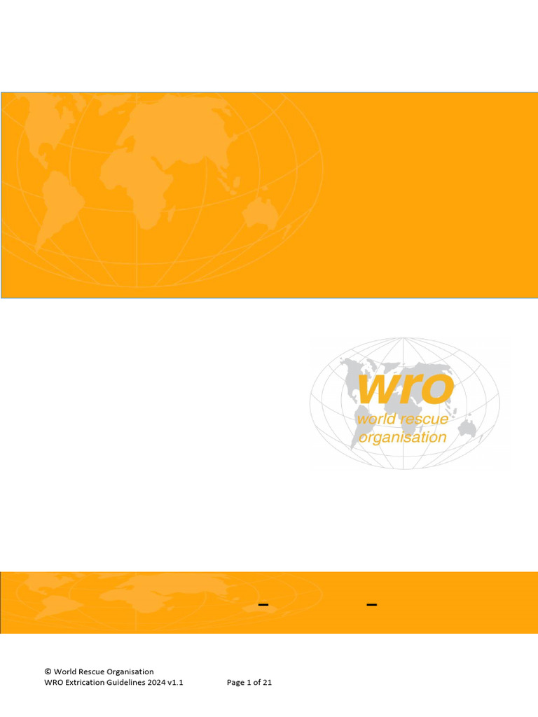 WRO Extrication Team Guidelines - WRC Azores 2024 v1 | PDF | Personal ...
