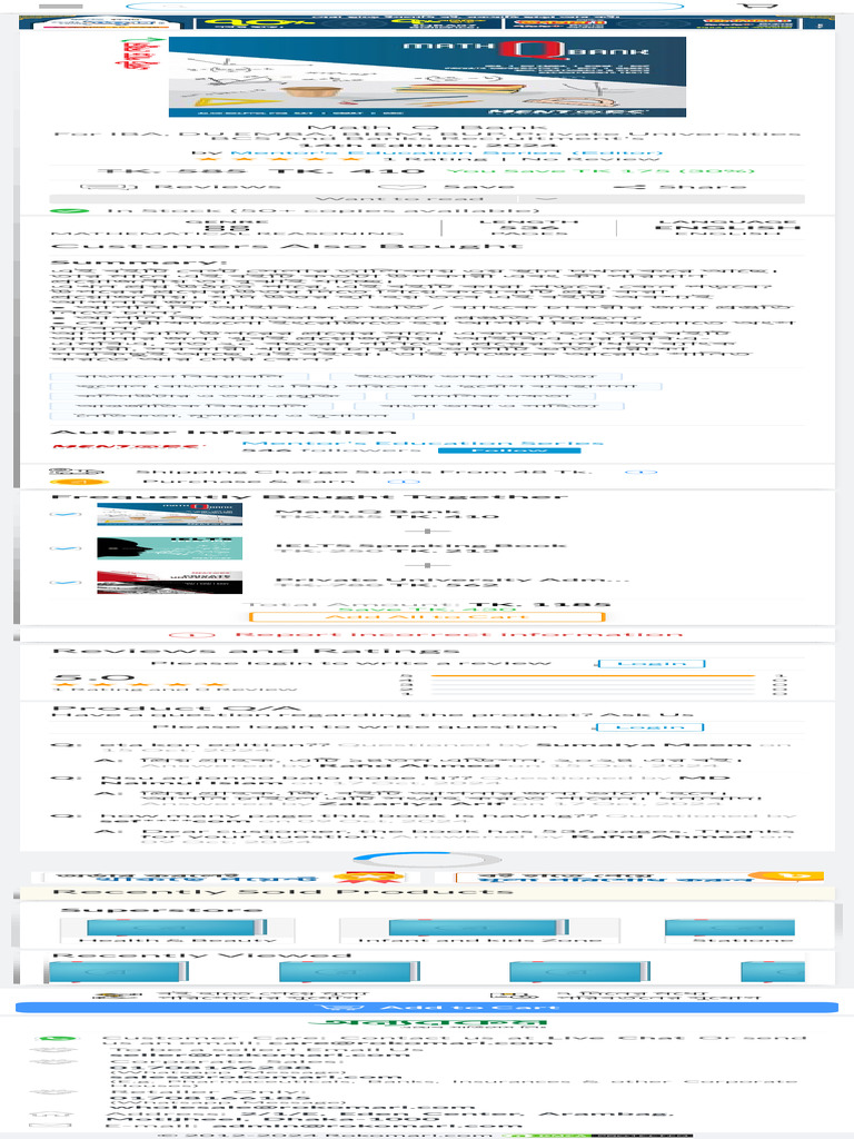 Math Q Bank Mentor's Education Series Rokomari.com | PDF