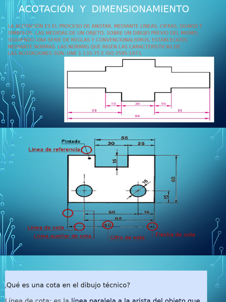 Acotación y Dimensionamiento | PDF
