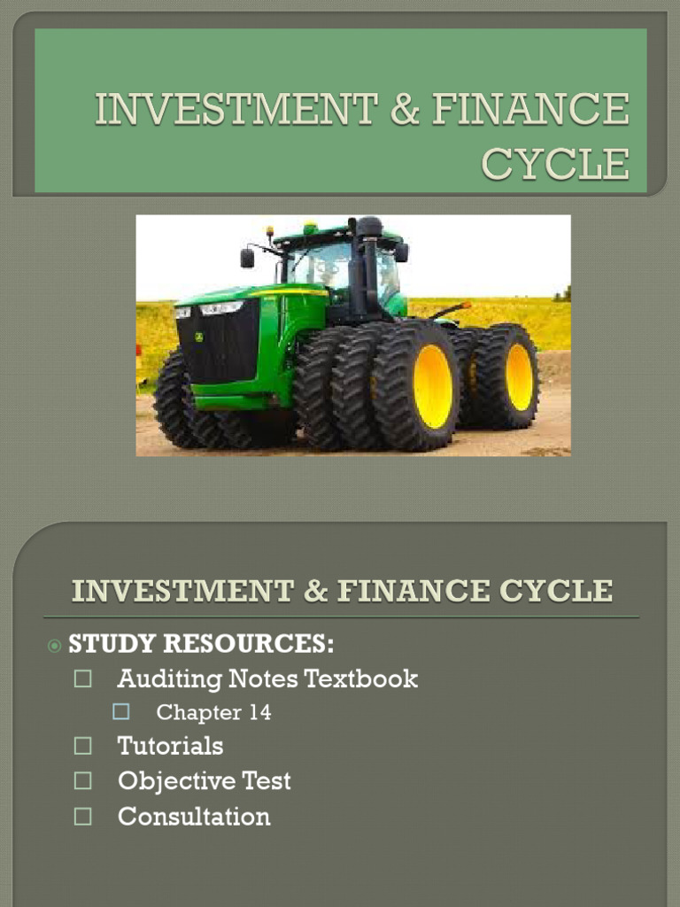 Auditing Cycle: Investing & Finance Activities | PDF | Accounting ...