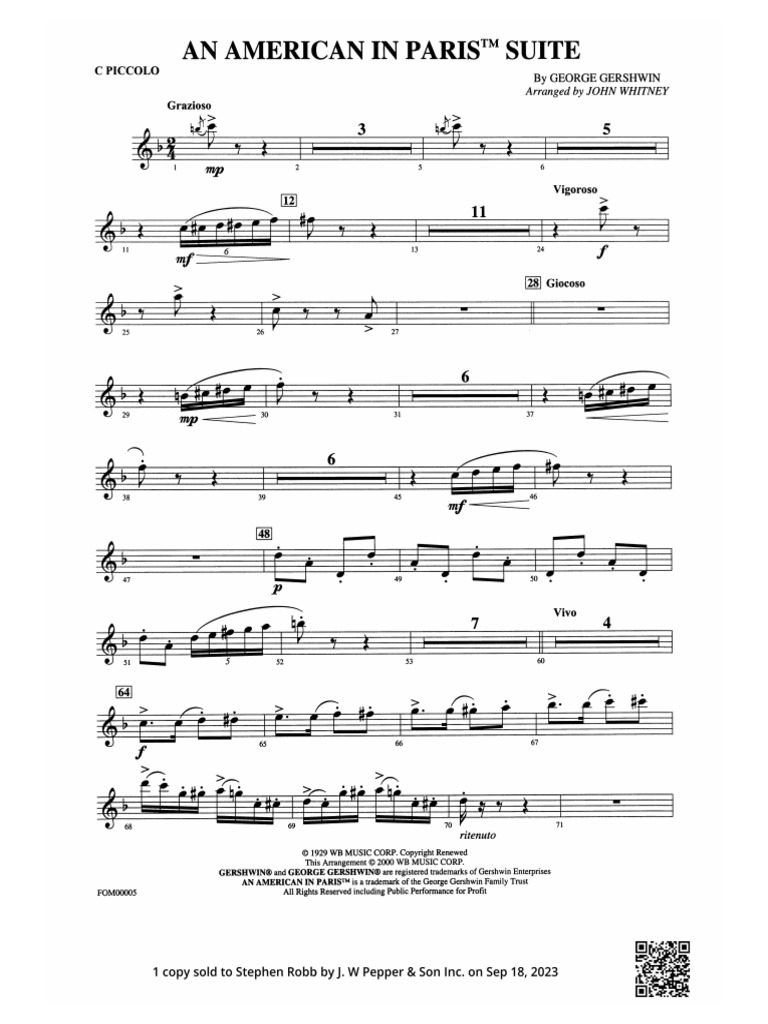 AMERICAN IN PARIS Picc | PDF