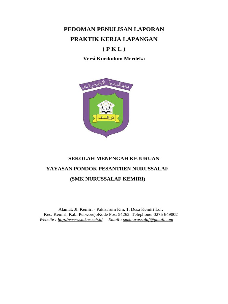 Pedoman-Laporan-PKL-Kurikulum-Merdeka - 2024 | PDF