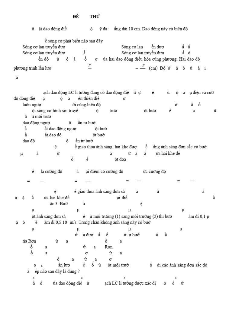 Đề Thi Thử Tn Thptchuyên Khtn 1 | PDF