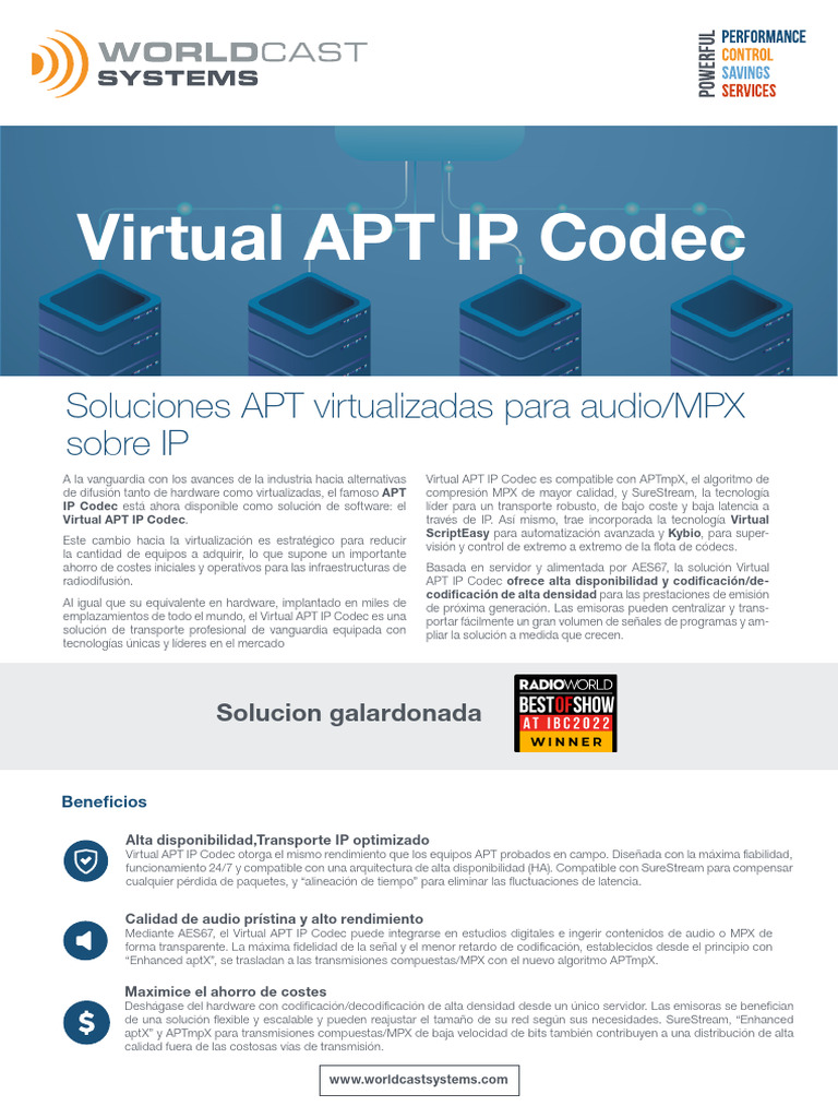 Brochure Virtual APT IP Codec SP 2024 | PDF | Códec | Compresión de datos