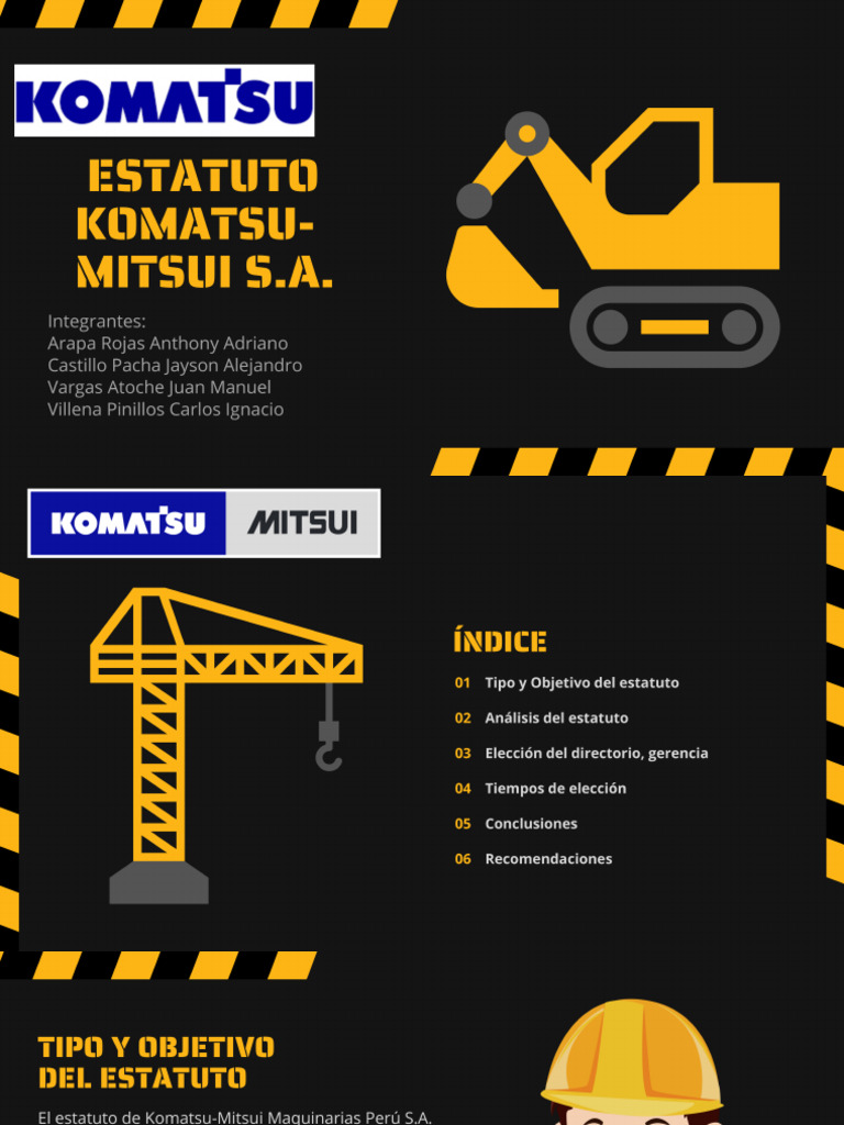 Estatuto Komatsu-Mitsui S.A. | PDF