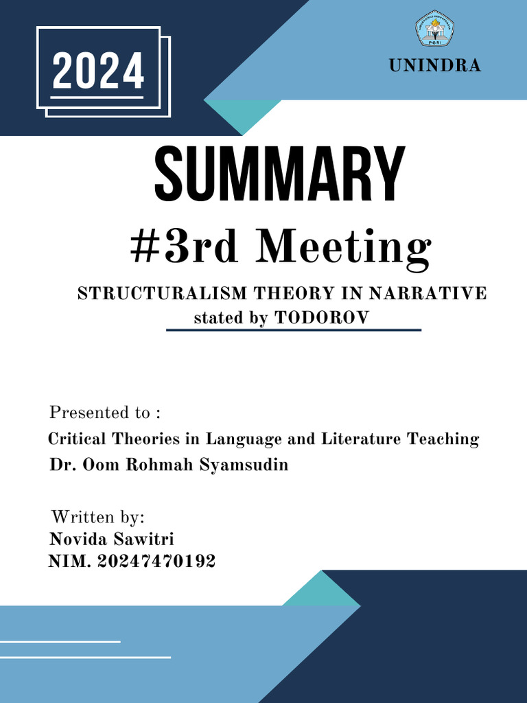 Summary in #3rd Meeting | PDF | Syntax | Narrative
