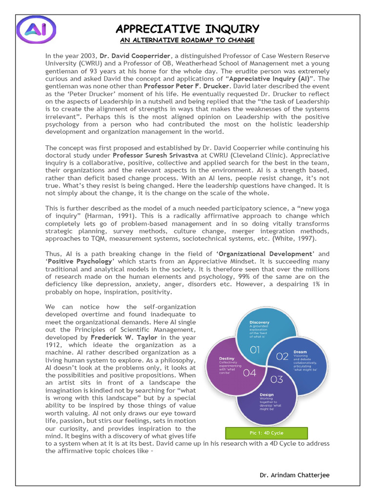 Appreciative Enquiry PDF | PDF | Artificial Intelligence | Intelligence ...
