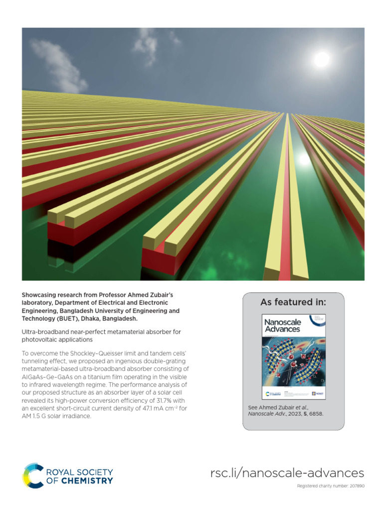 Ultra-Broadband Near-Perfect Metamaterialabsorber For Photovoltaic ...