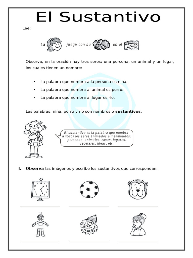 Sustantivos: Ejercicios para Cuarto de Primaria | PDF | Filosofía ...