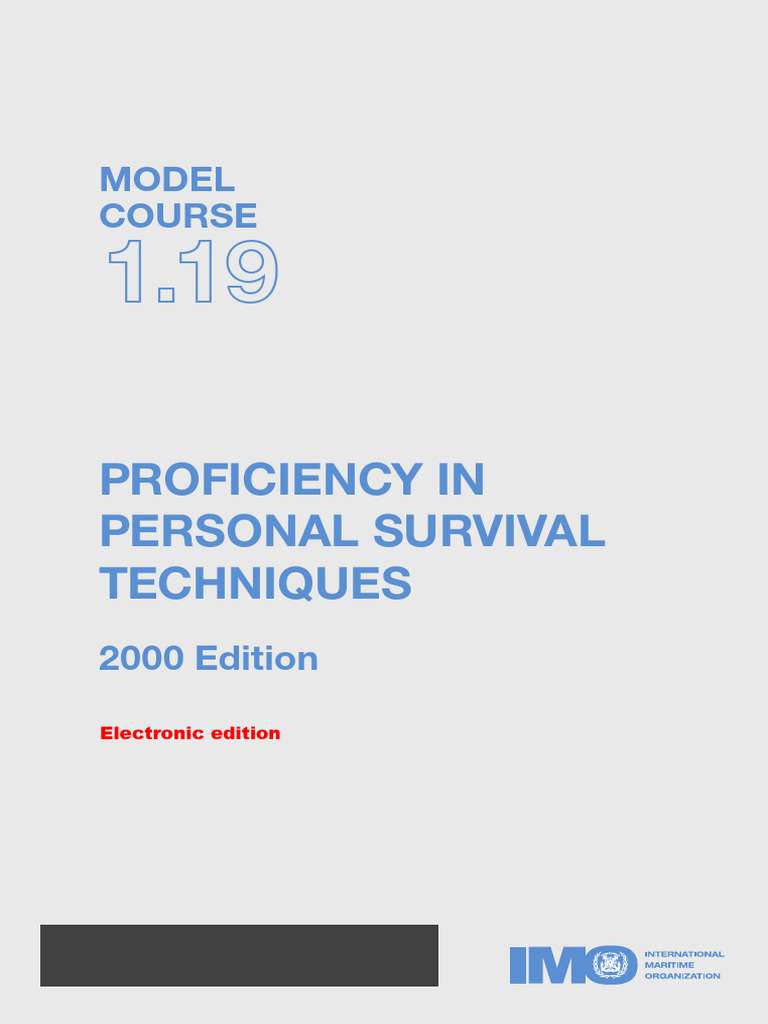 13 Model Course 1.19 Proficiency in Personal Techniques, 2000 Edition | PDF