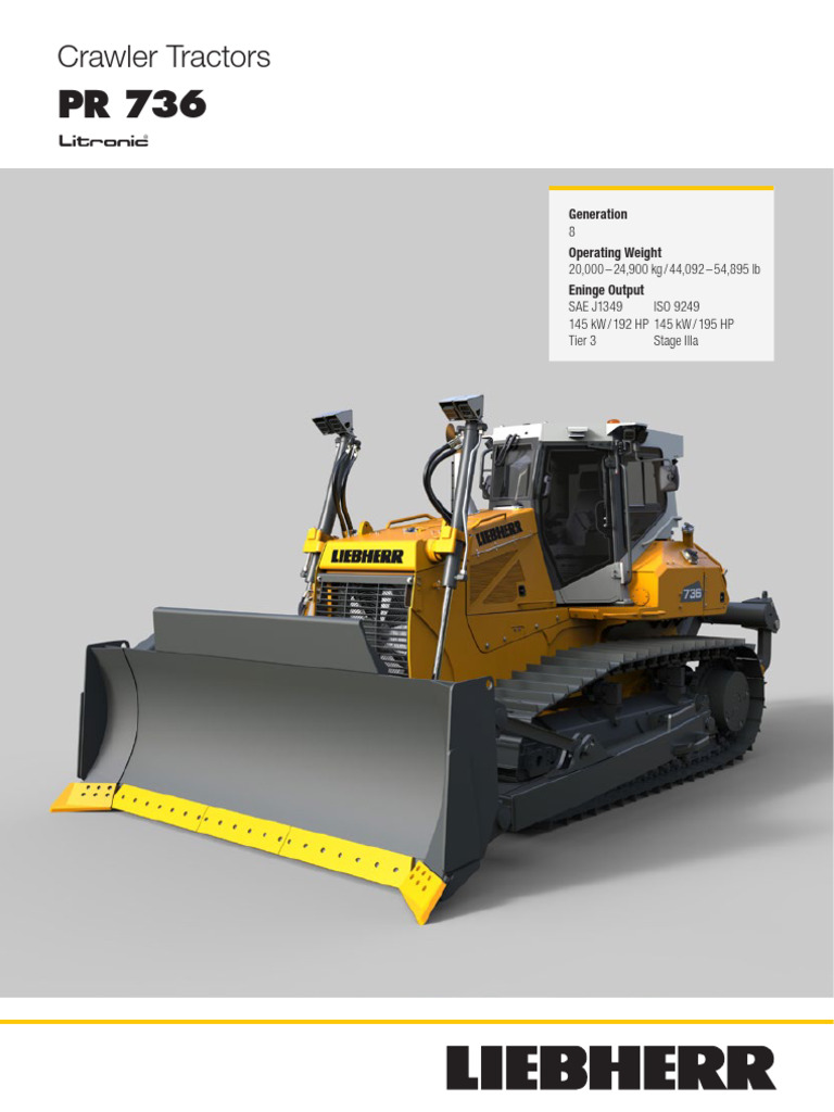 Liebherr - PR736 G8 Brochure | PDF | Horsepower | Engines