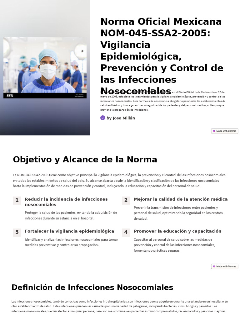 Norma Oficial Mexicana NOM 045 SSA2 2005 Vigilancia Epidemiologica Prevencion y Control de Las ...