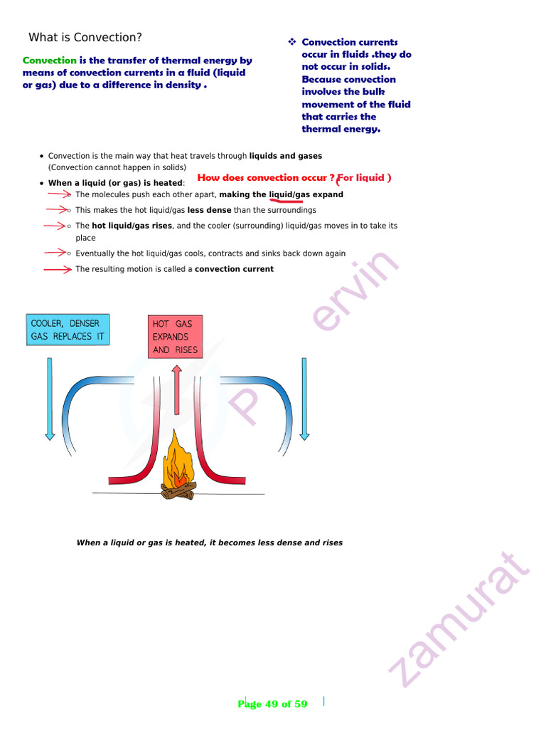 Thermal Physics Notes Zeba 8 | PDF