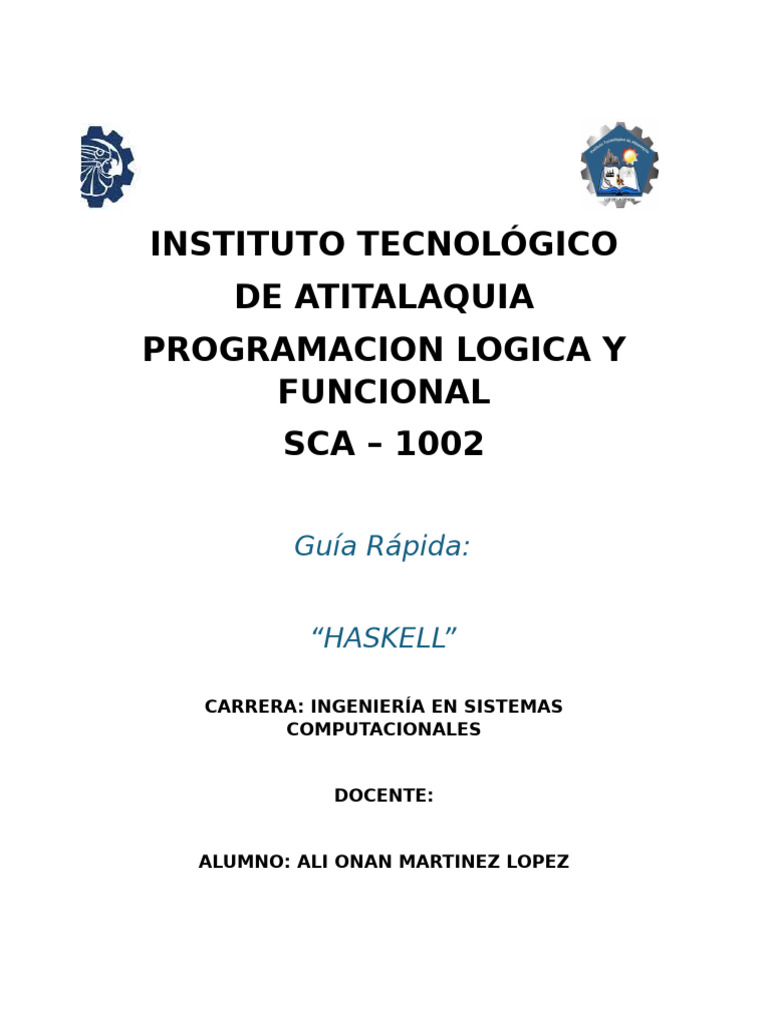 Ejercicios Haskell | PDF | Lenguaje de programación | Tipo de datos