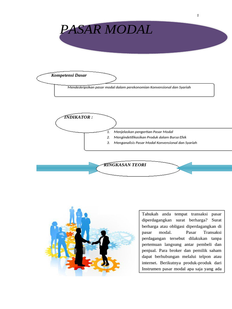 Modul Pasar Modal | PDF | Pengelolaan Keuangan & Uang
