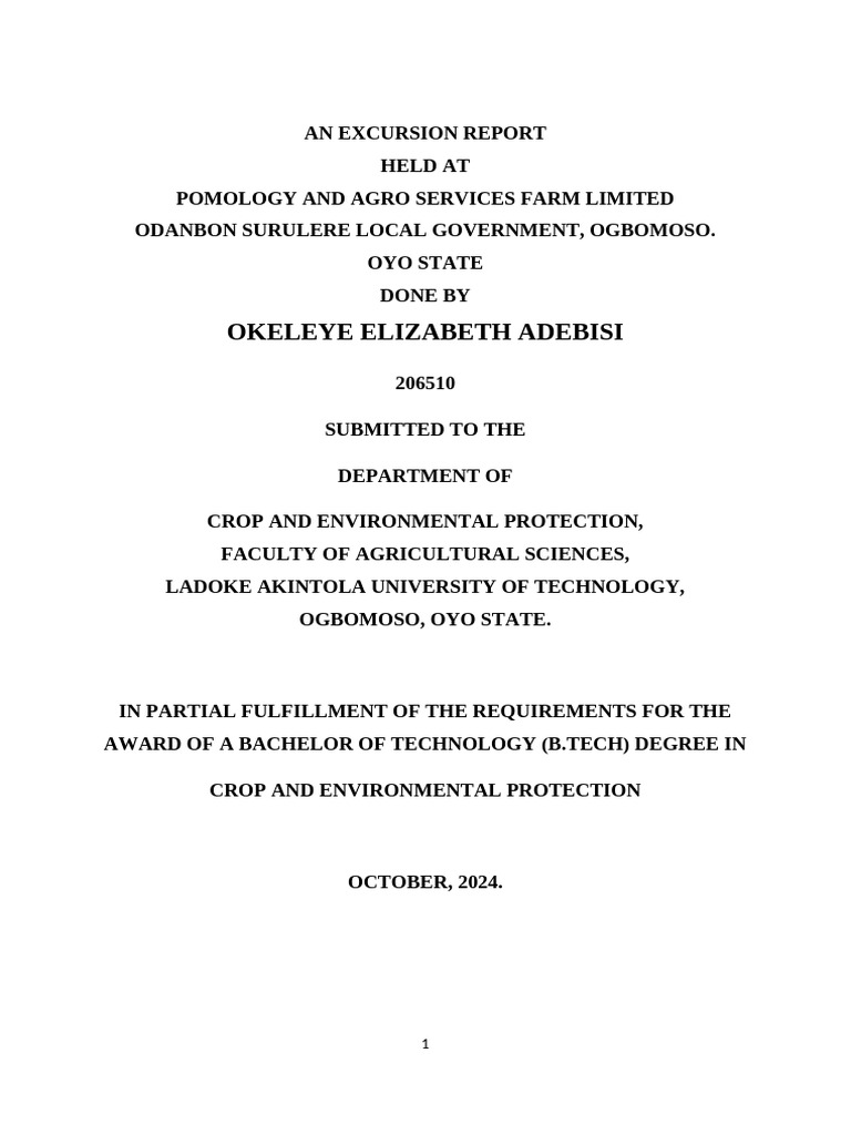 ELI excursion report | PDF | Pineapple | Agriculture