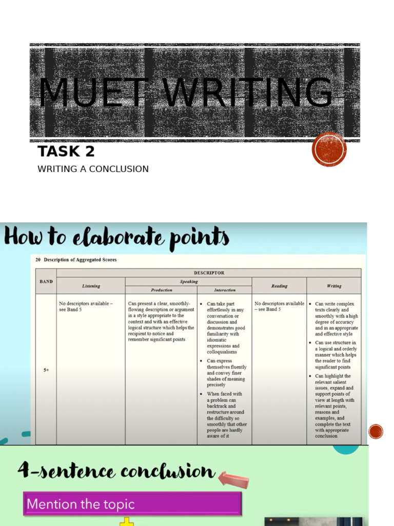 MUET Writing: Crafting Conclusions | PDF