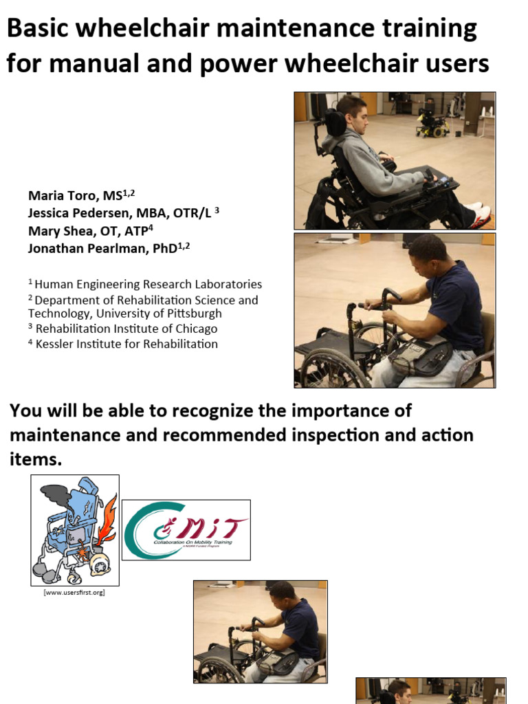 Wheelchair Maintenance Training Guide | PDF | Wheelchair | Wheel