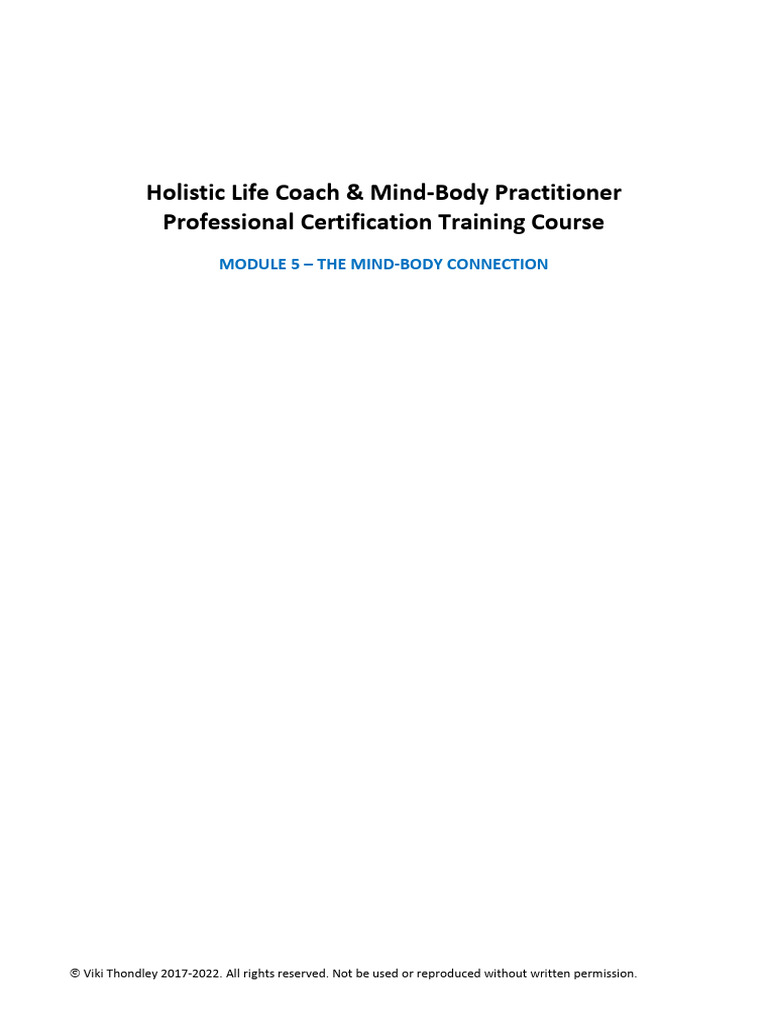 m5 Mind-body Connection | PDF | Breathing | Mind