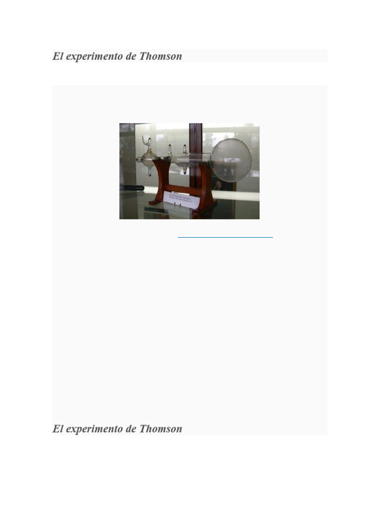 Aparato de Thomson | PDF | Electrón | Campo magnético
