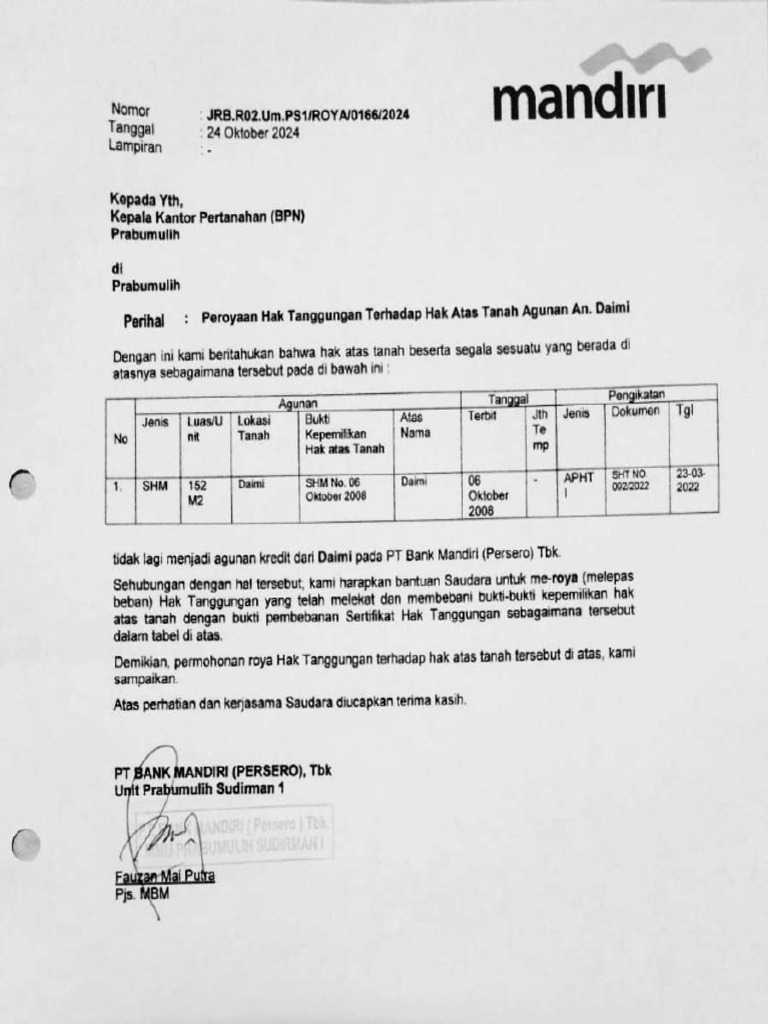 Permohonan Roya | PDF