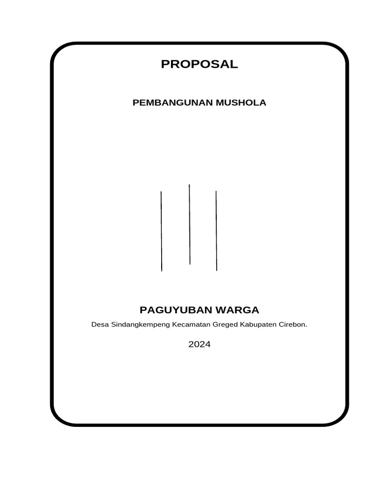 Proposal Pembangunan Mushola Astana Gede | PDF