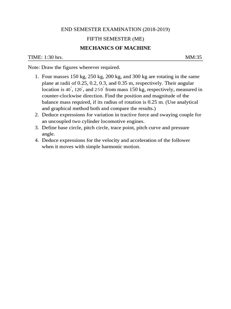 5 TH Sem Paper End Sem | PDF