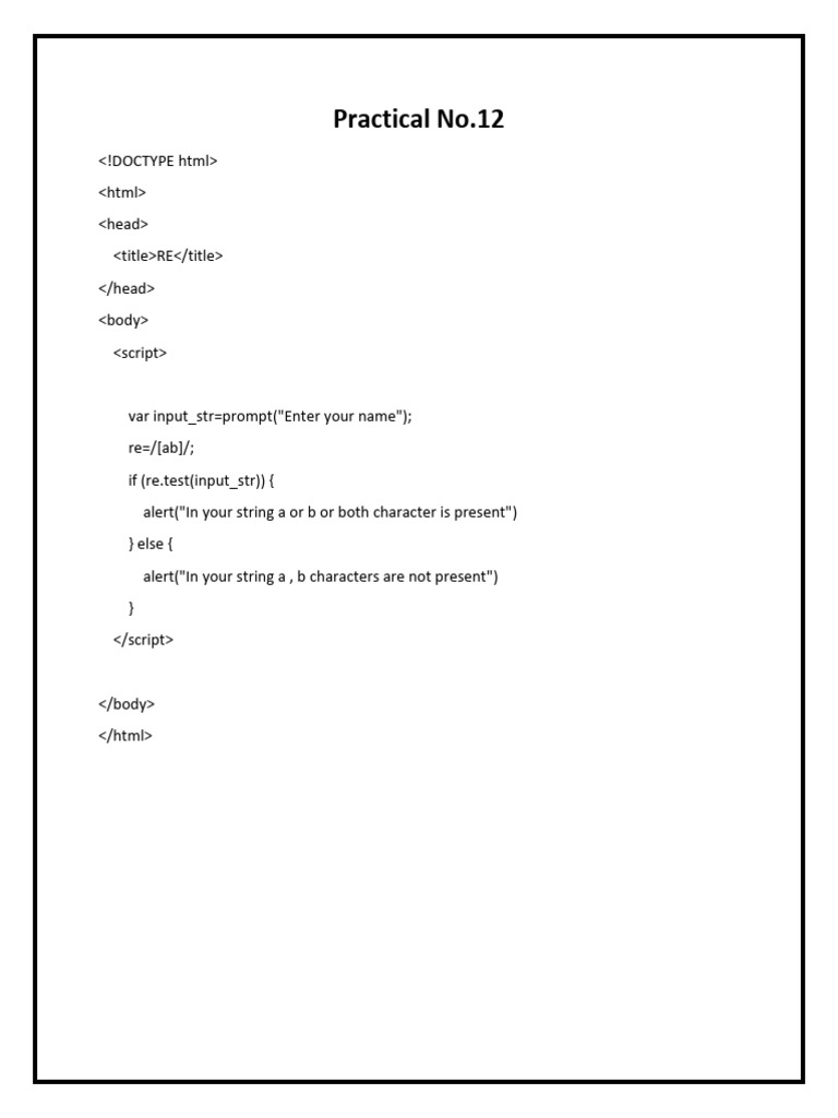 Practical No 12 | PDF Practical No 12 | PDF