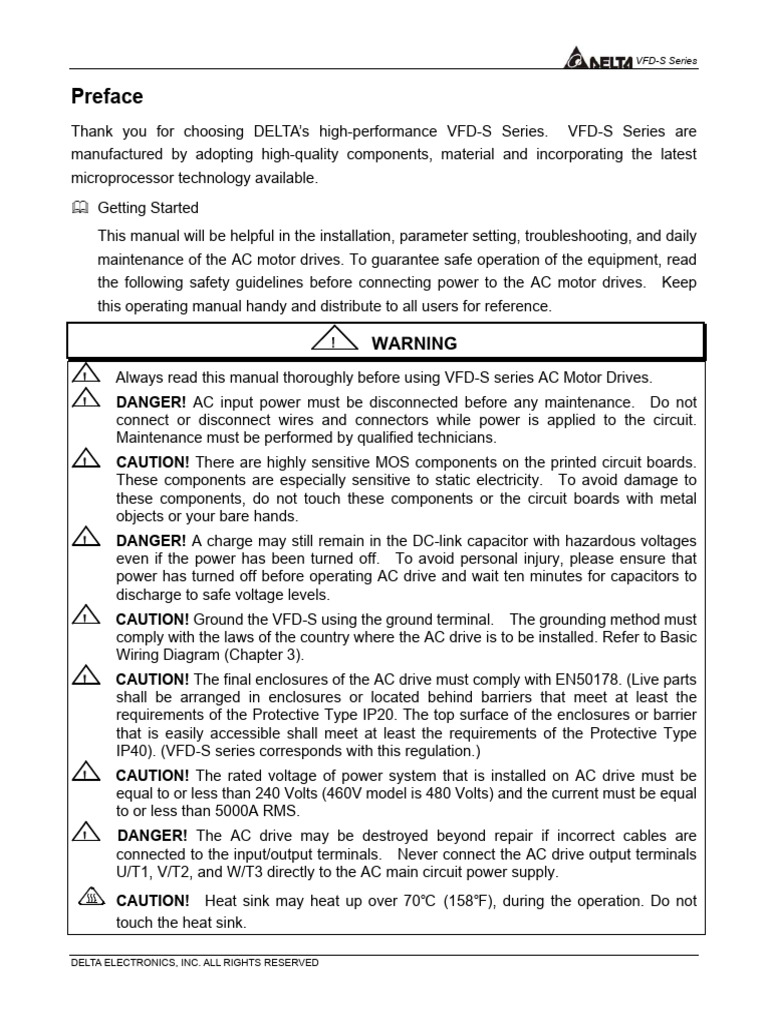 Delta S1 User Manual | PDF | Alternating Current | Power Supply