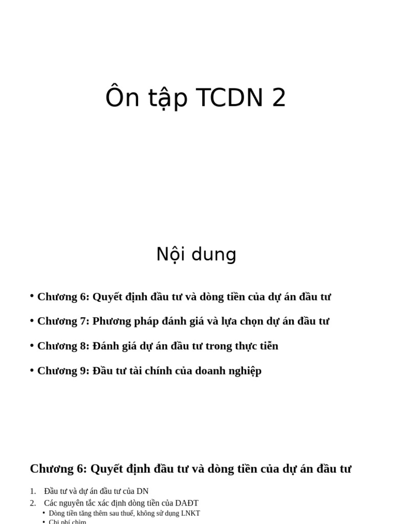 Ôn tập TCDN 2 | PDF