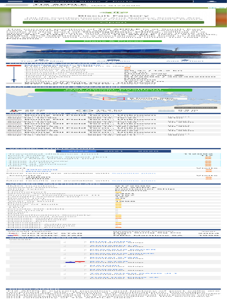 TI2 APPLE, Container Ship - Details and Current Position - IMO 9172595 ...