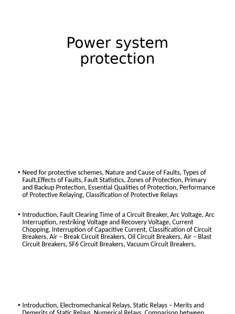 Power System Protection | PDF