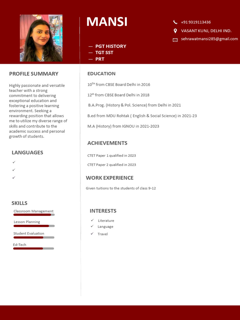 Resume Mansi | PDF