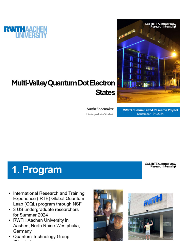 Quantum Dot Electron States Research | PDF | Wave Function | Electron
