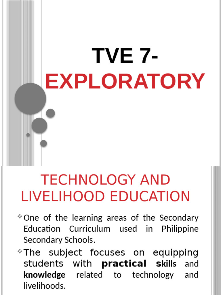Introduction To Tve Subject | PDF | Business | Technology & Engineering