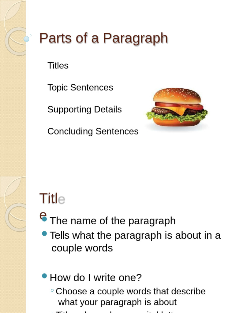 Parts of a Paragraph | PDF