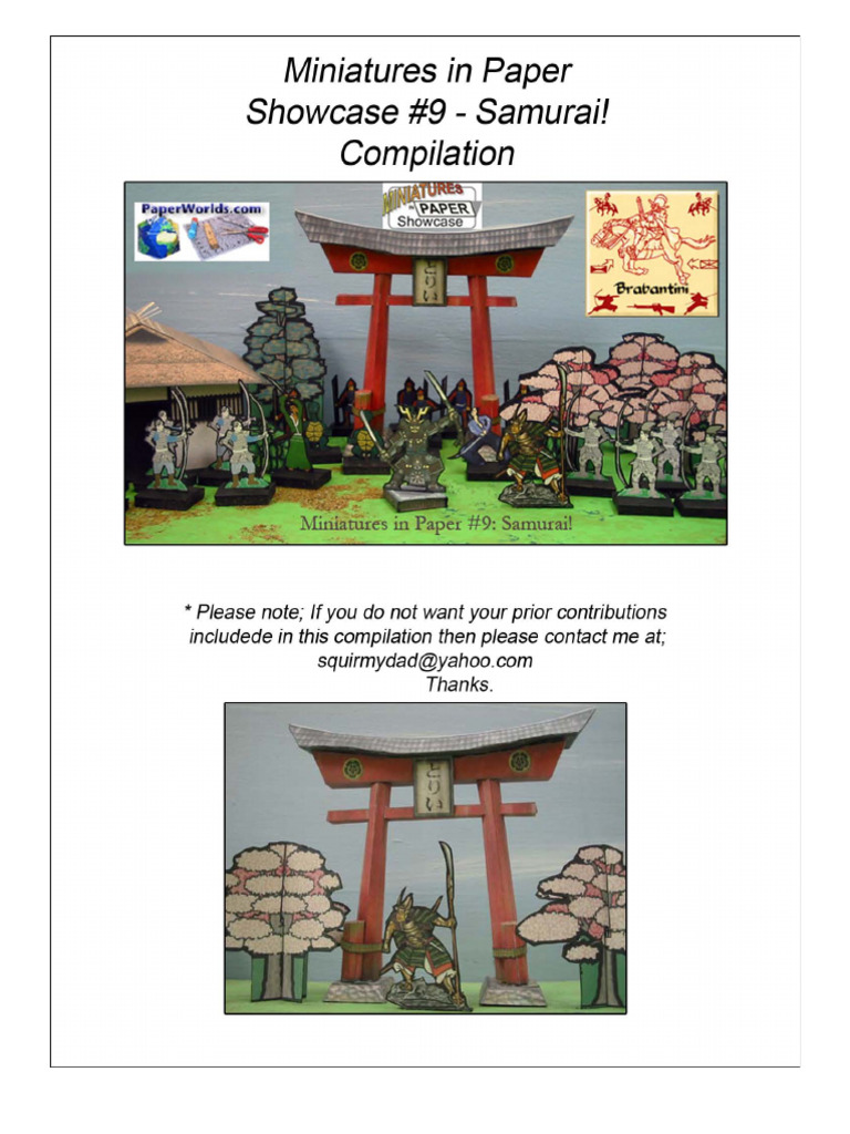 Samurais Diorama Miniatures in Paper Showcase 9 | PDF