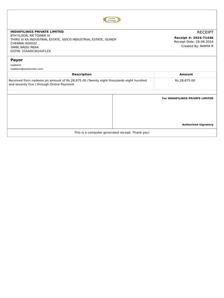 Receipt 2024 71446 | PDF