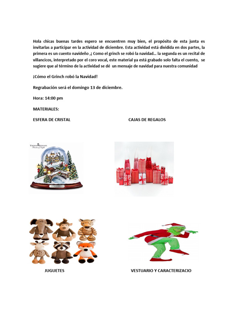 Cuento Como El Grinch Robo La Navidad Entregar | PDF | Navidad | Dr. Seuss