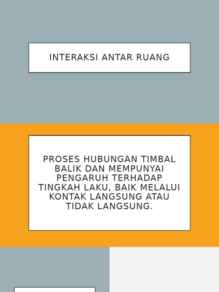 Interaksi Antar Ruang | PDF