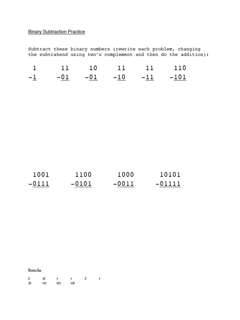 Binary Practice Part 2 | PDF | Computer Engineering | Lexicology