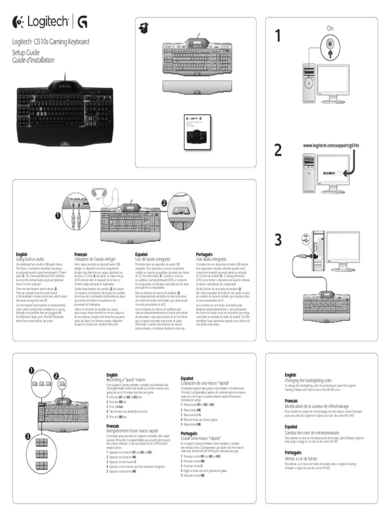 g510s Gaming Keyboard Quick Start Guide | PDF