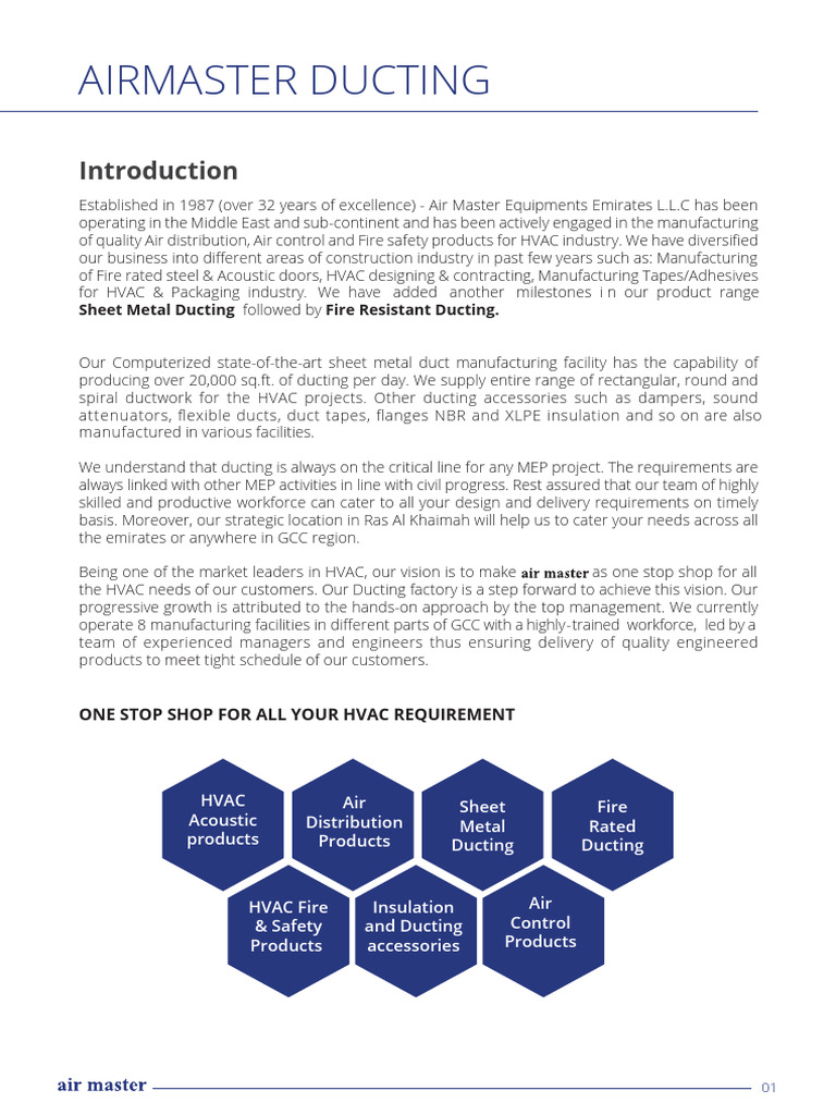 AIRMASTER DUCTING-INTRO | PDF | Duct (Flow) | Home Appliance