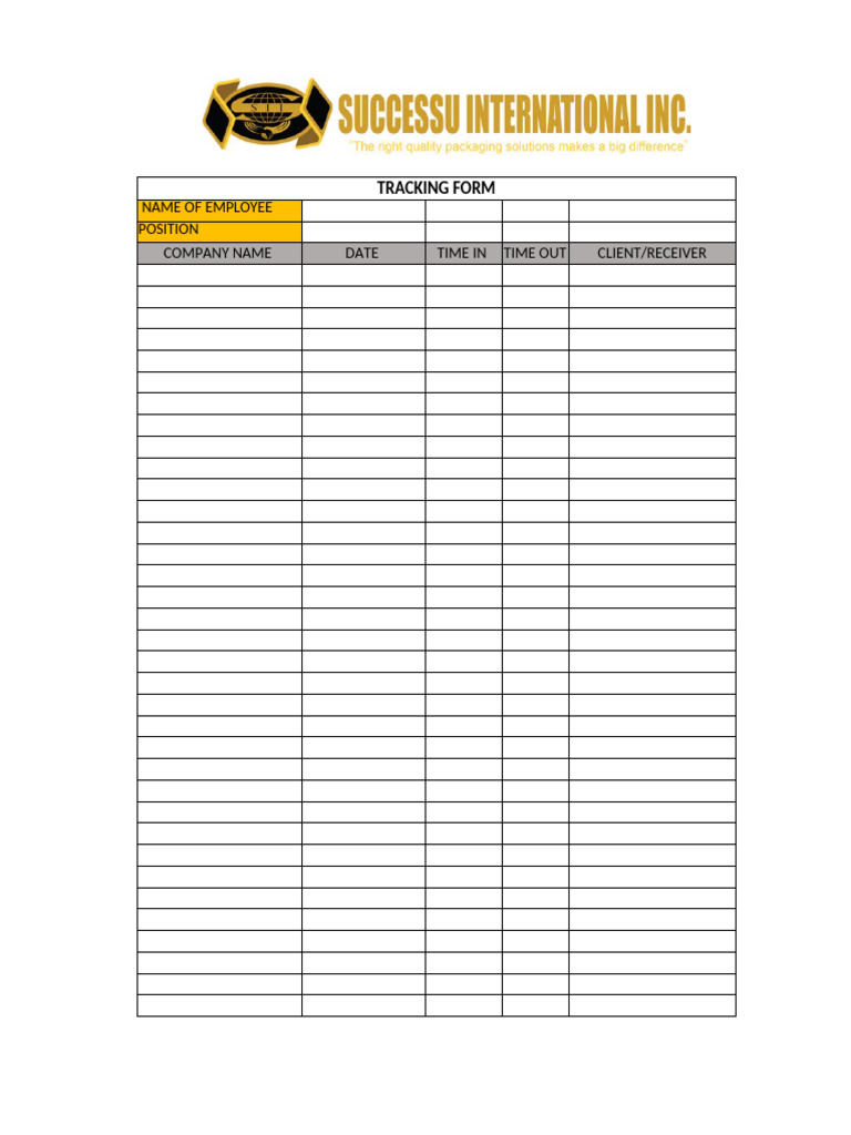 Driver Tracking Form | PDF