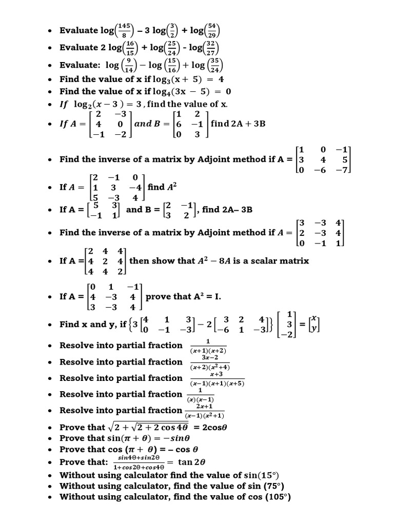 QB | PDF | Mathematical Relations | Mathematics