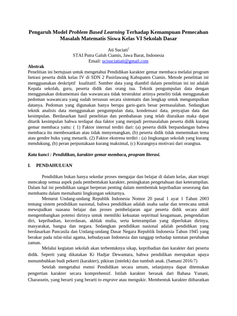 Nova Nursanty - Pengaruh Model Problem Based Learning Terhadap ...