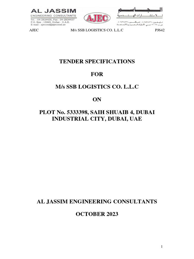 Tender Specifications CONSTRUCTIONS - UAE | PDF | Concrete | Indemnity